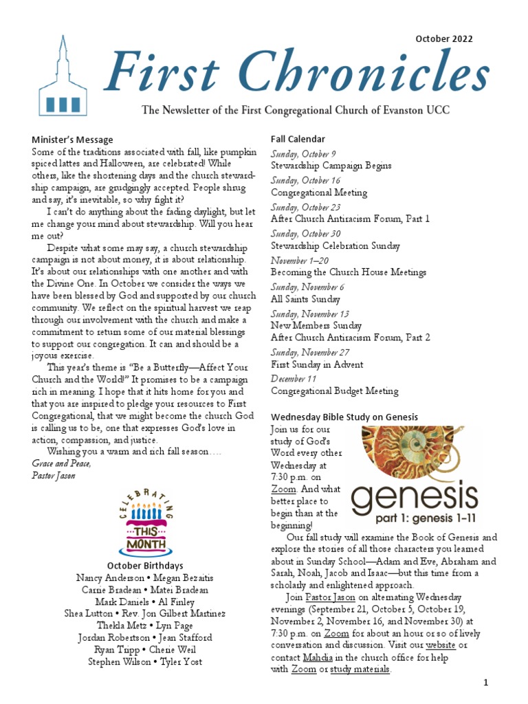 First Chronicles, October 2022 Edition | PDF