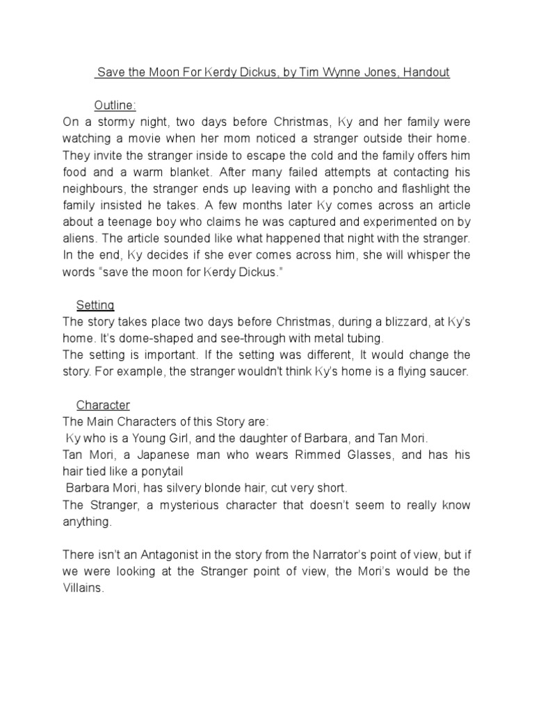 Save The Moon Handout | PDF