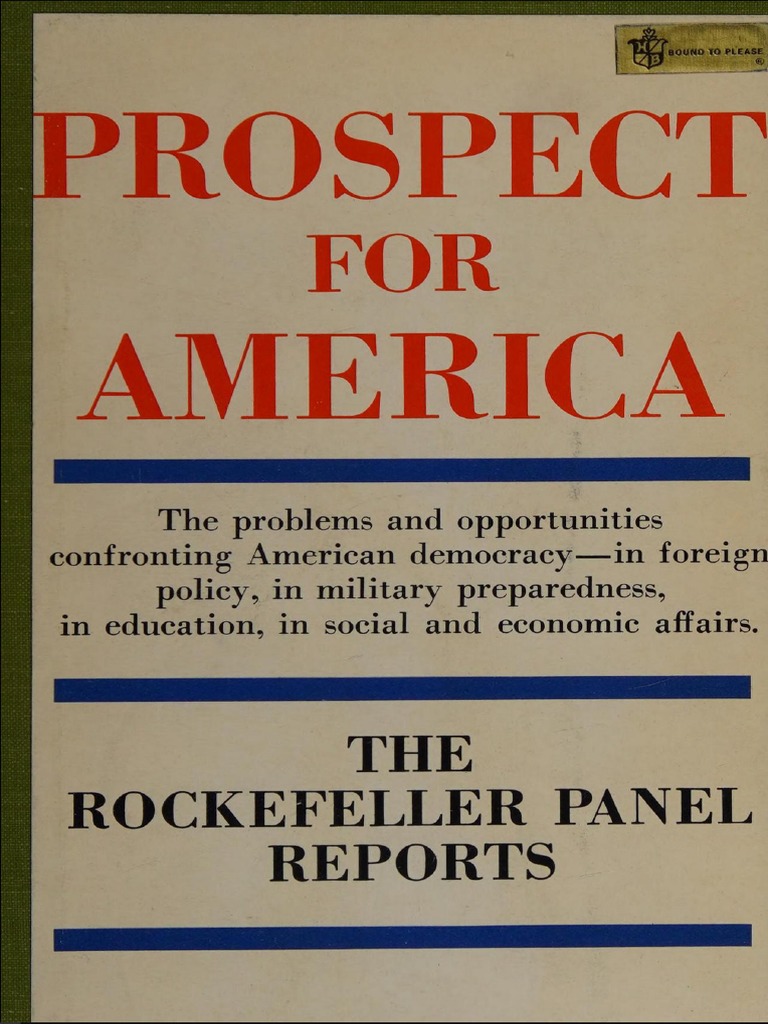 Prospect For America - The Rockefeller Panel Reports | PDF