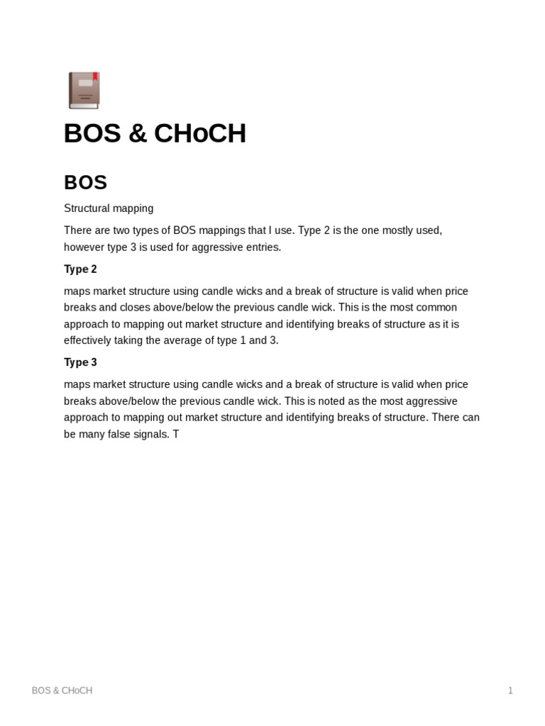 BOS CHoCH | PDF | Market (Economics) | Microeconomics