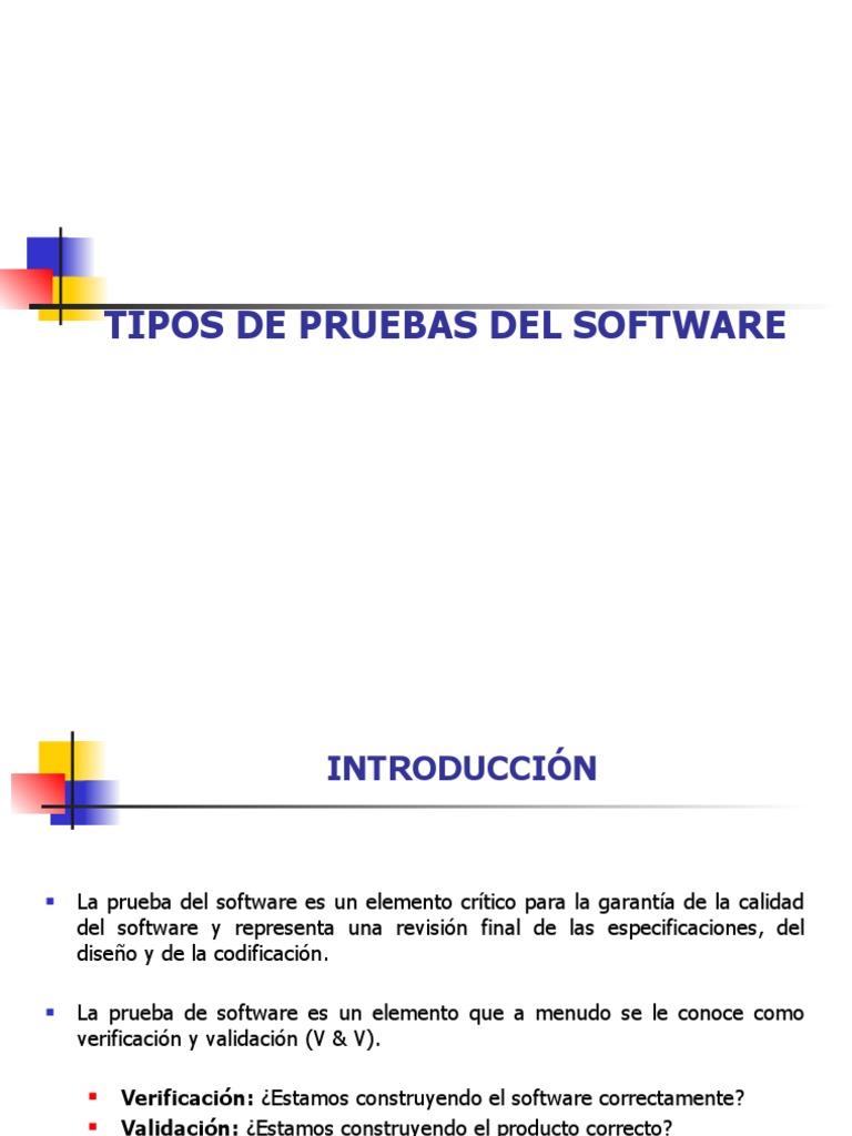 Tipos de Pruebas | PDF | Software | Programa de computadora
