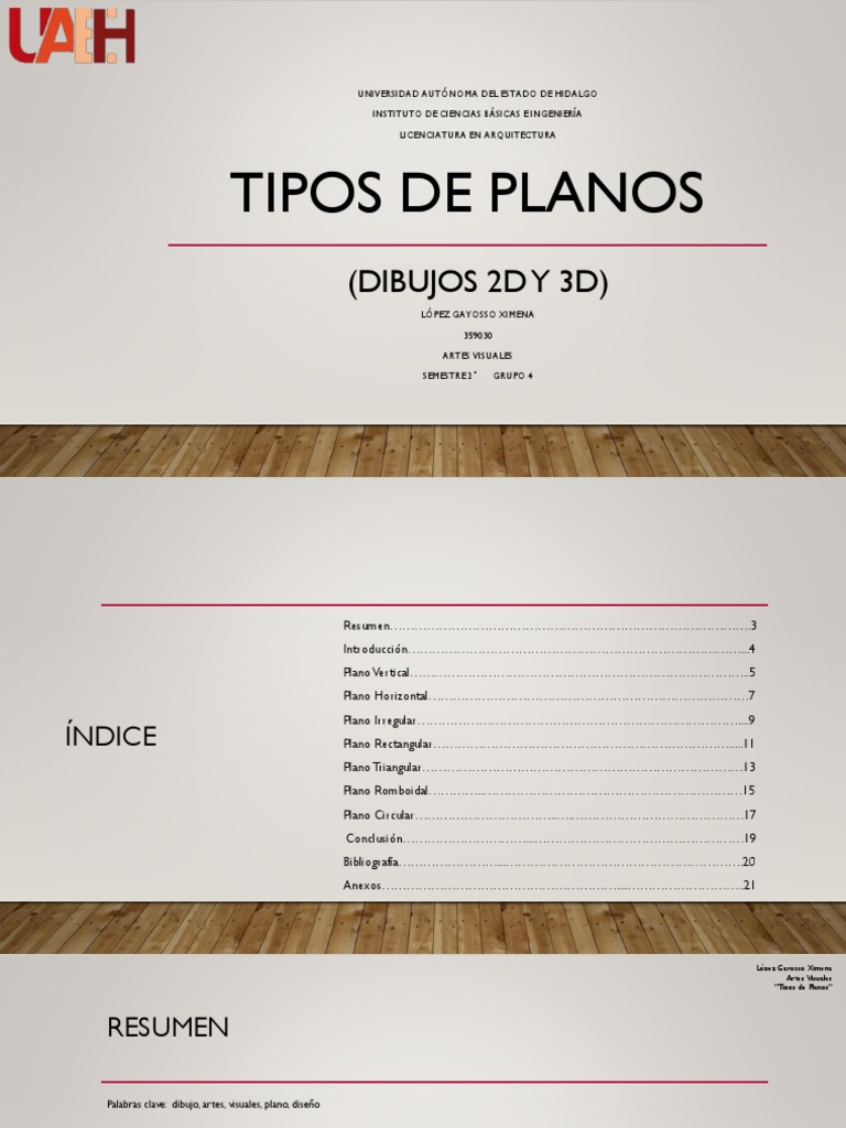 Tipos de Planos | PDF | Rectángulo | Geometría