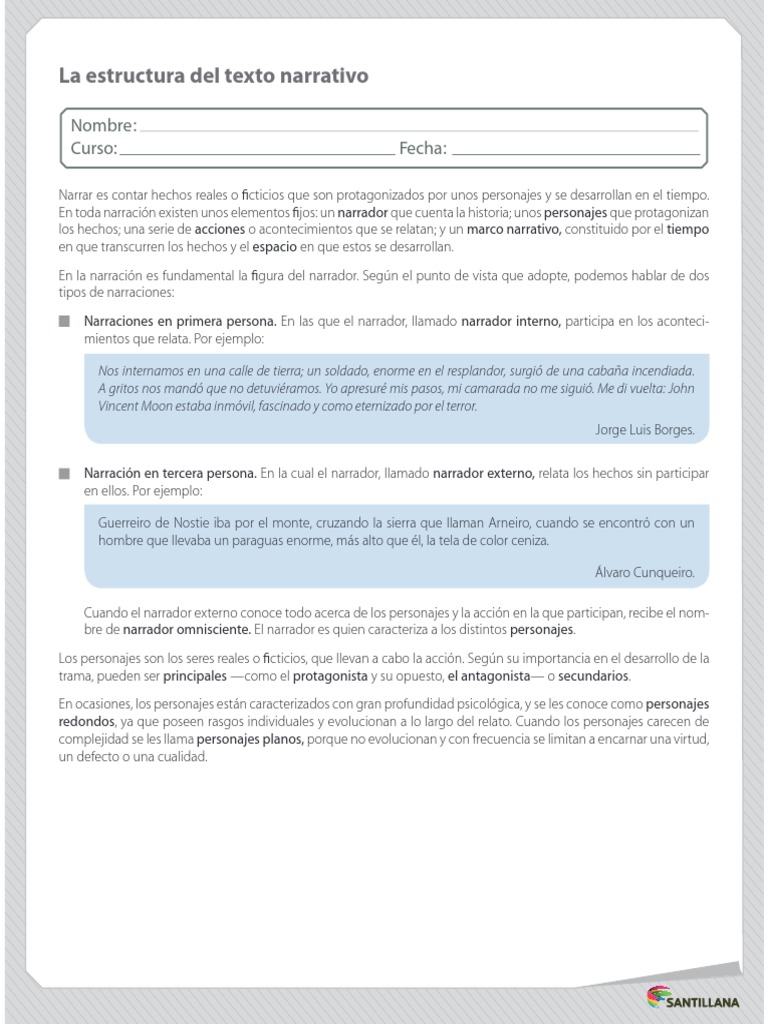 La Estructura Del Texto Narrativo | PDF