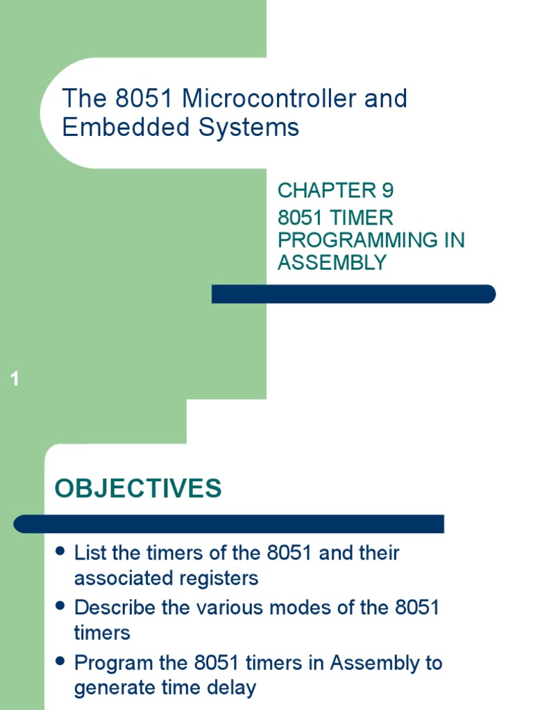 Chap9 8051 Timer Programming | PDF | Computing | Areas Of Computer Science Chap9 8051 Timer Programming | PDF | Computing | Areas Of Computer Science