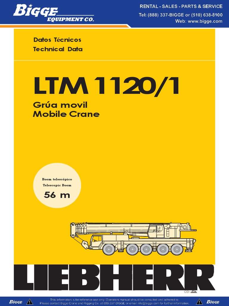 Tabla De Carga Liebherr Ltm 1120 Pdf Économie Grandeur Physique