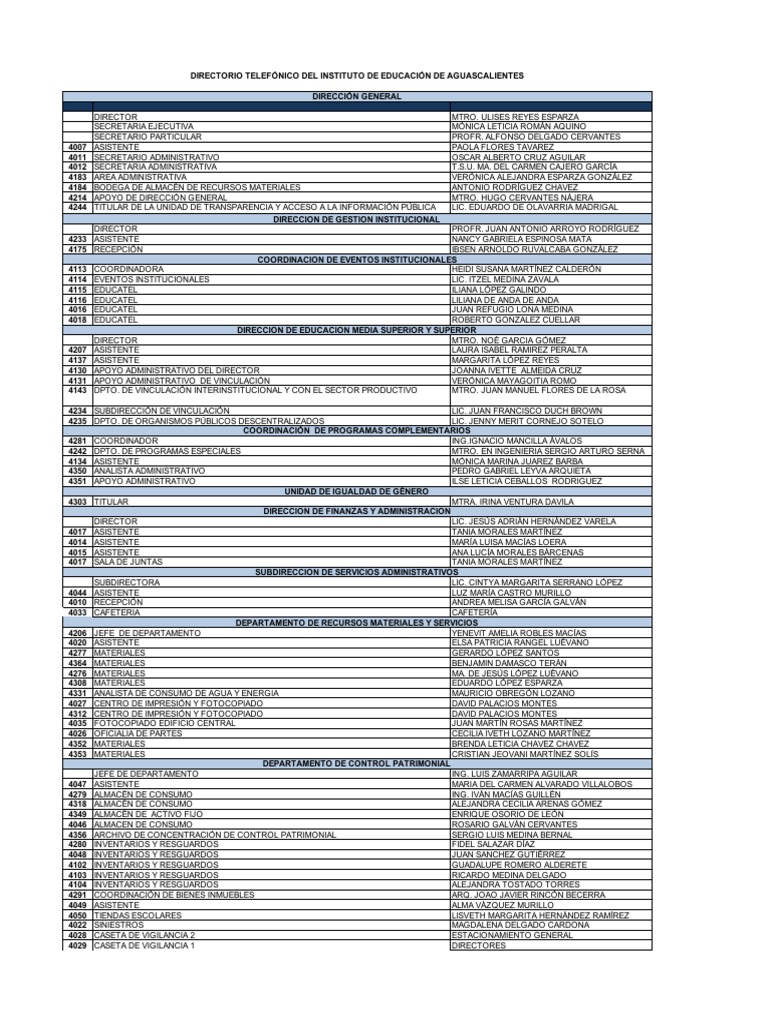 Directorio Iea | PDF | Etapas educativas