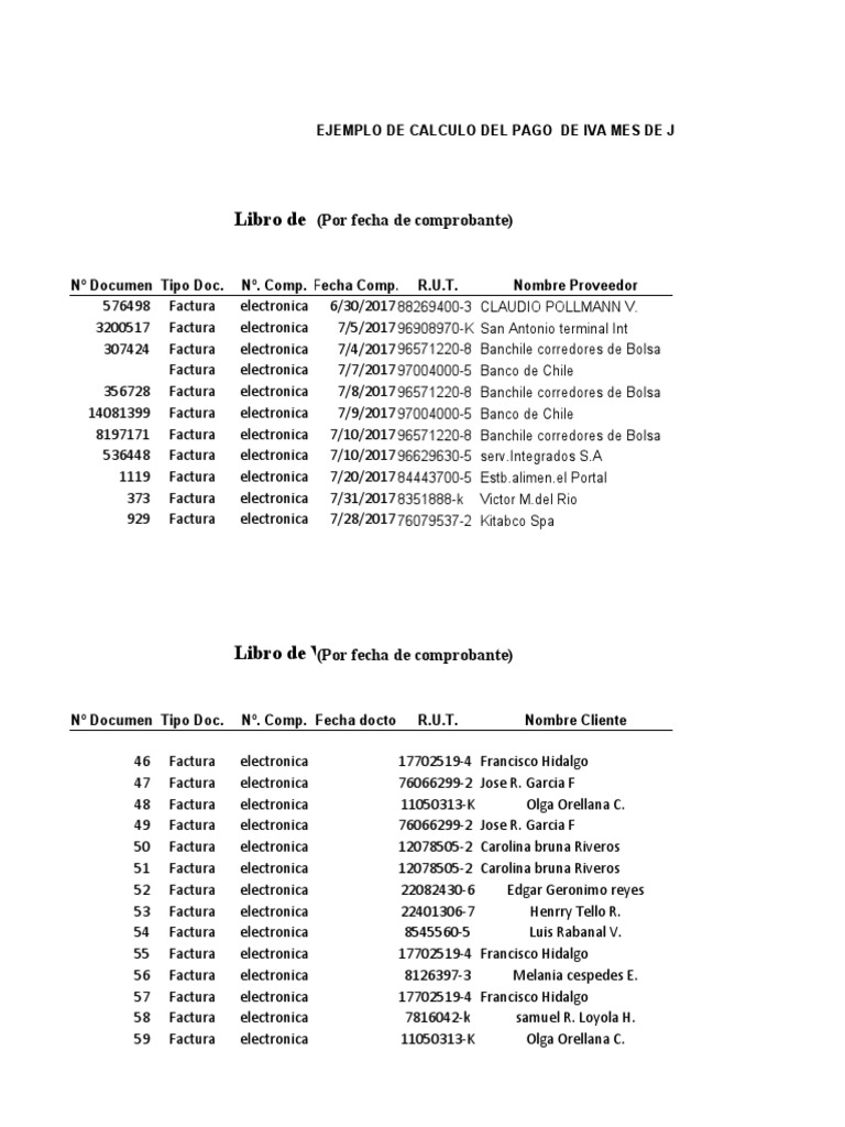 Ejemplo Calculo Pago de Iva | PDF | Pagos | Servicios (economía)