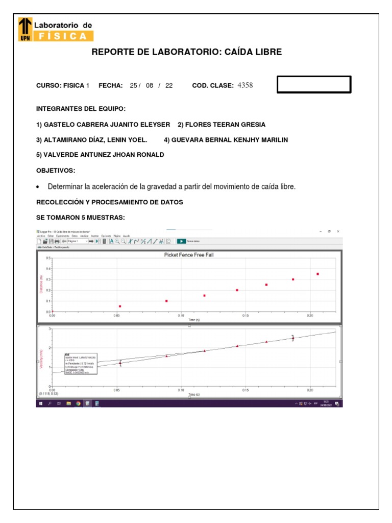 Reporte Lab Fisi1 S02 CL | PDF