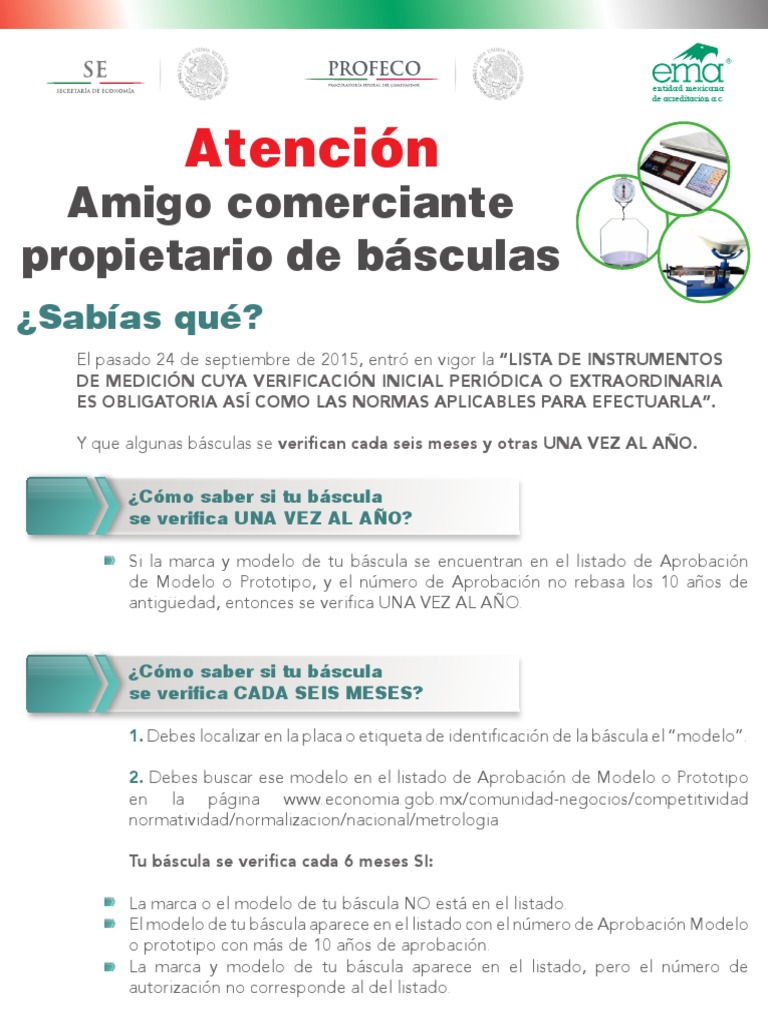 Circular Profeco Verificacion Basculas | PDF