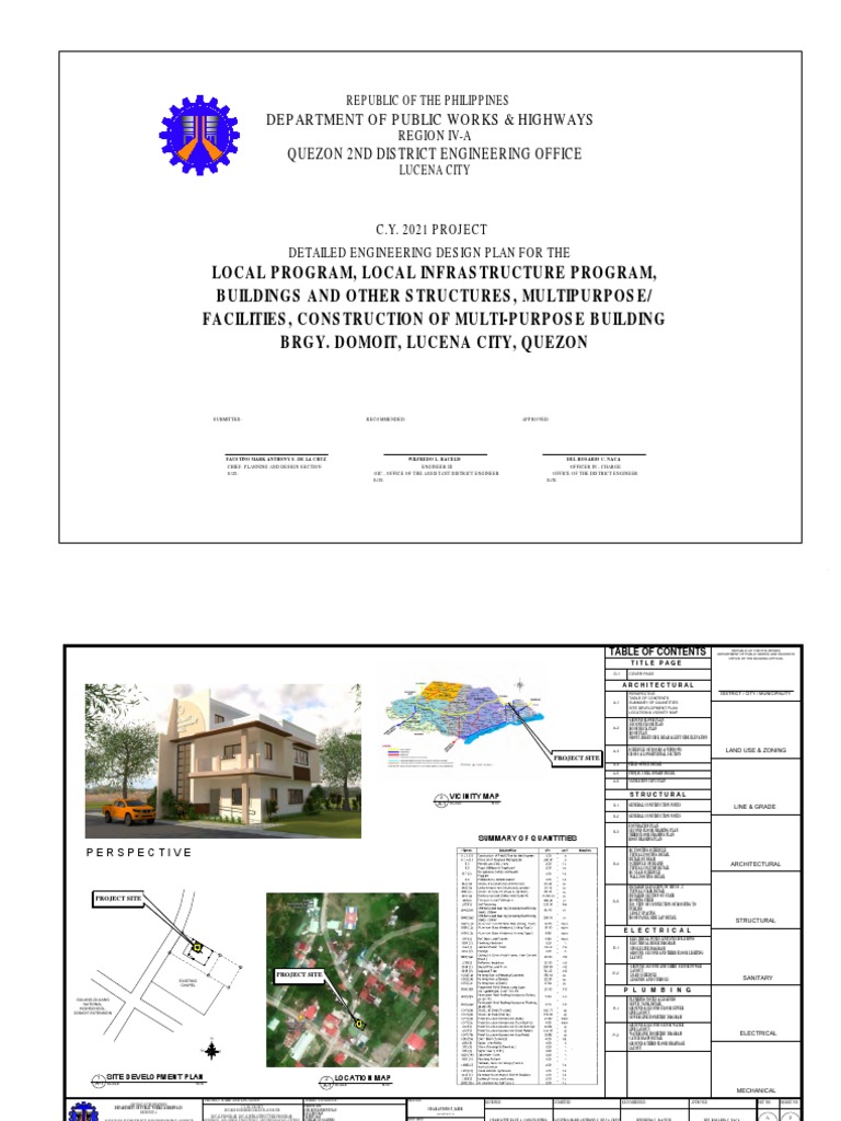 Construction of Multi-Purpose Building in Brgy. Domoit, Lucena City ...