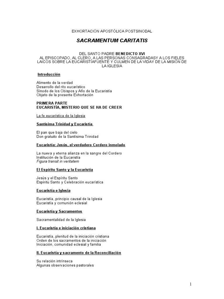 La distribución y recepción de la Eucaristía según la Exhortación ...