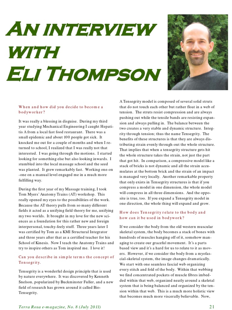 An Interview With Eli Thompson | PDF | Medicine | Therapy