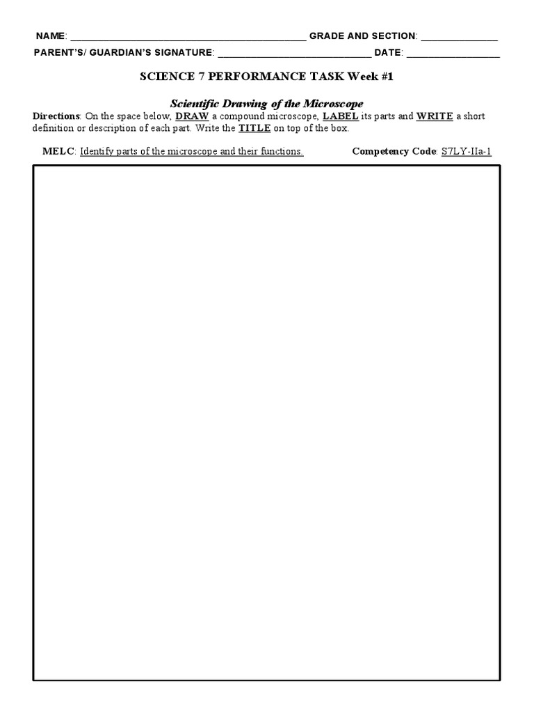 Science 7 Performance Task Week 1-4 | PDF | Career & Growth | Art