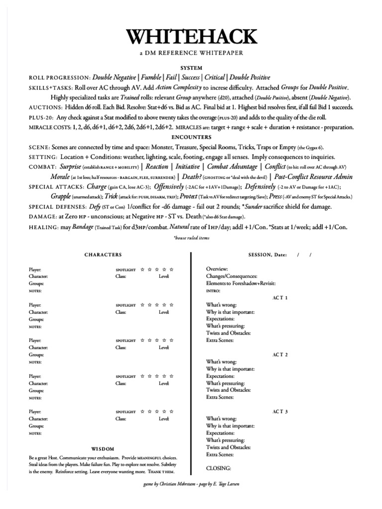 WH DM Sheet v.03 | PDF