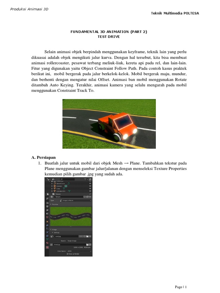 Produksi Animasi 3D - Materi 2 - Test Drive Part 1 | PDF