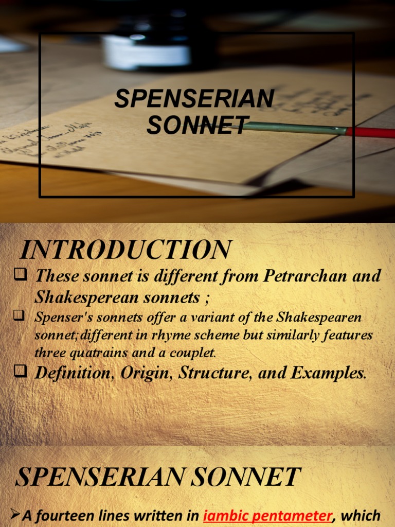 SPENSERIAN | PDF | Sonnets | Edmund Spenser