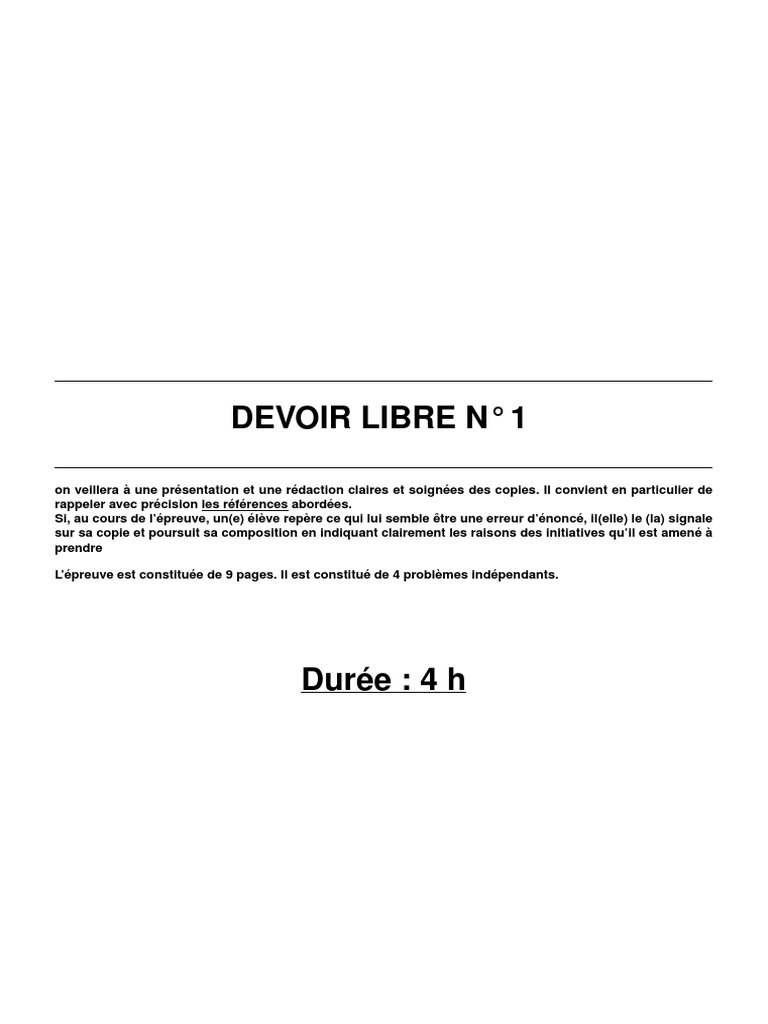 Devoir Libre #1 | PDF