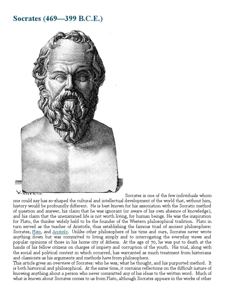 Socrates: An Overview of the Life, Thought, Method, and Legacy of One ...