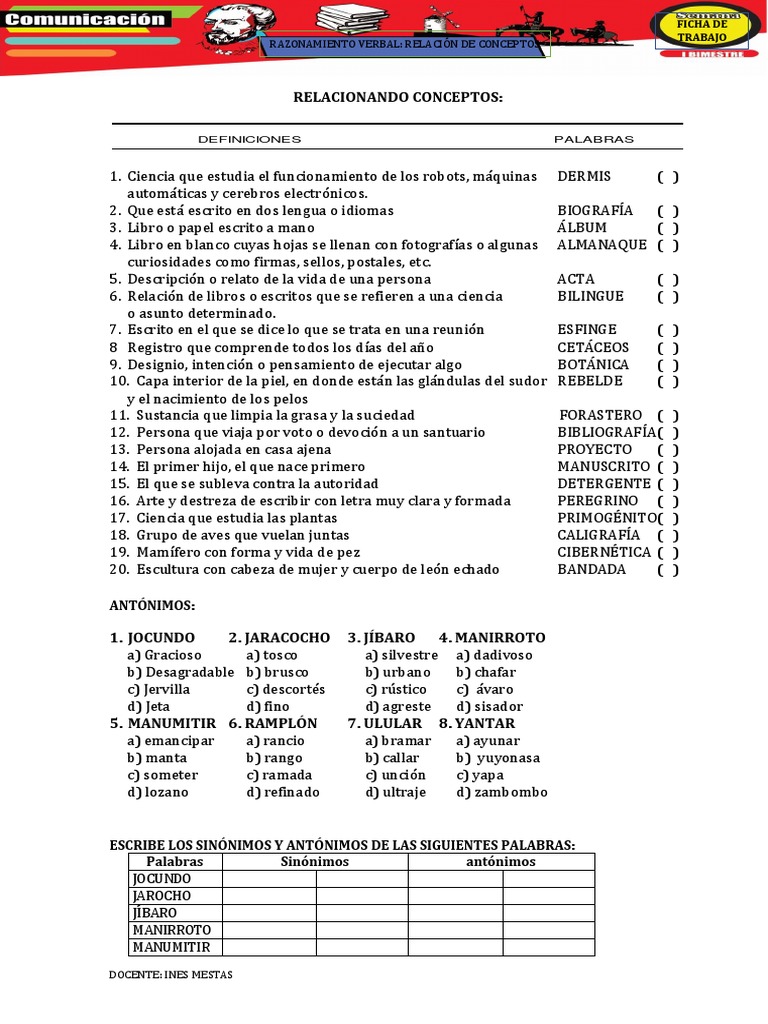 RELACIONANDO CONCEPTOS RV | PDF