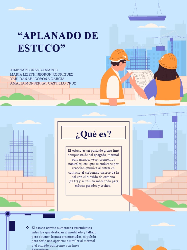 Aplanado de Estuco: Técnicas y Usos | PDF | Materiales de construcción ...