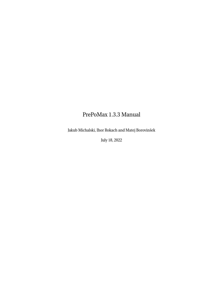 PrePoMax 1.3.3 User Manual | PDF | Stress (Mechanics)