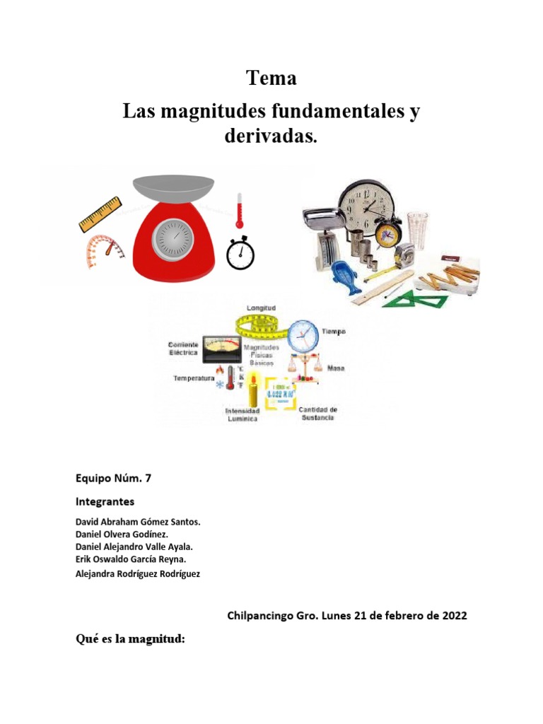 Magnitudes Fundamentales y Derivada1 Original. | PDF | Kilogramo | Cantidad
