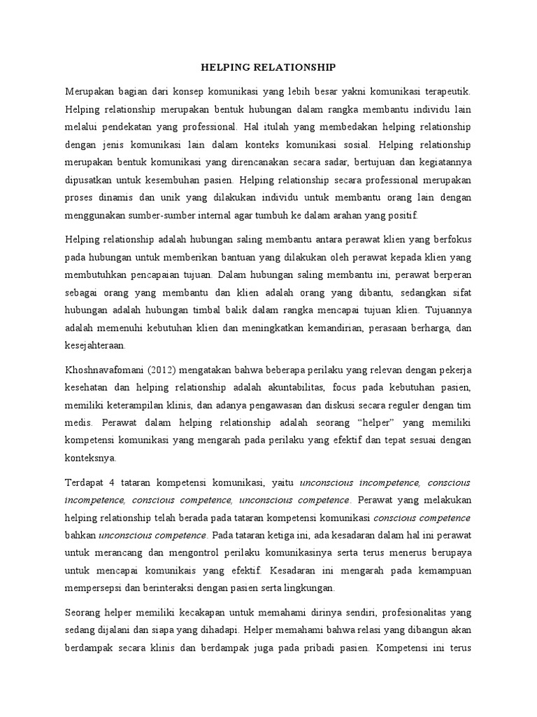 Helping Relationship & Hambatan Komunikasi Terapeutik | PDF | Kesehatan Holistik | Sains ...