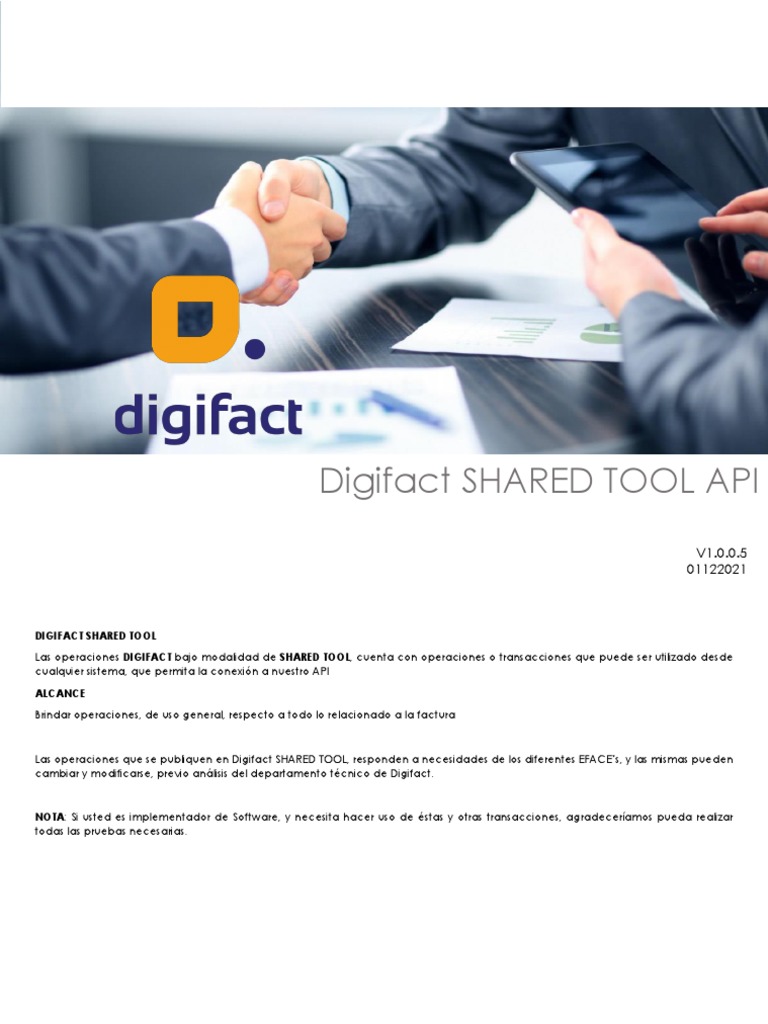 Operaciones Digifact Shared - 1 - 0 - 0 - 6V2022 | PDF | Factura ...