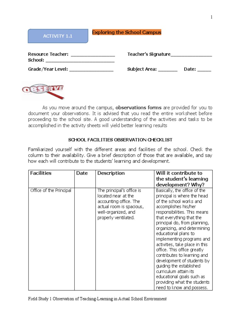 FS 1 | PDF | Learning | Teaching Method