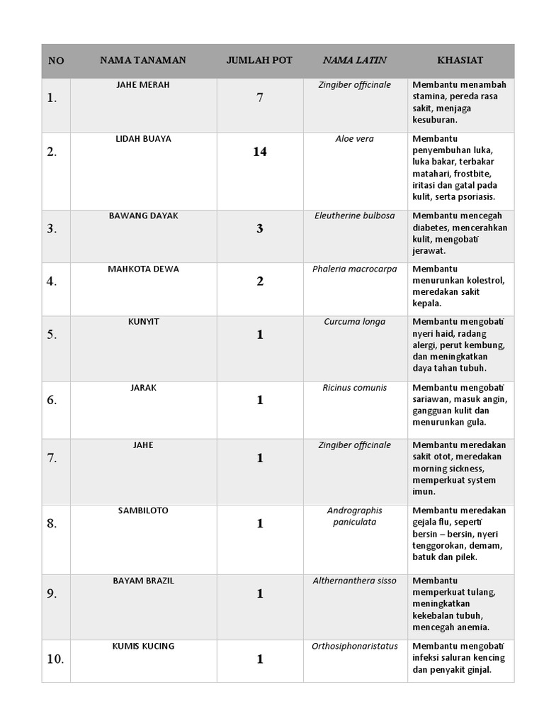 Tanaman Obat - Iffah | PDF | Kesehatan Holistik