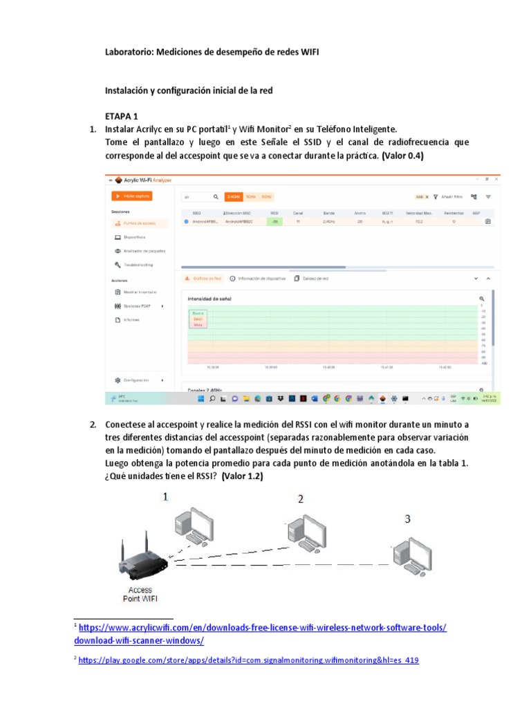Laboratorio Mediciones de Wifi 2022 | PDF | Teléfonos móviles | Medición