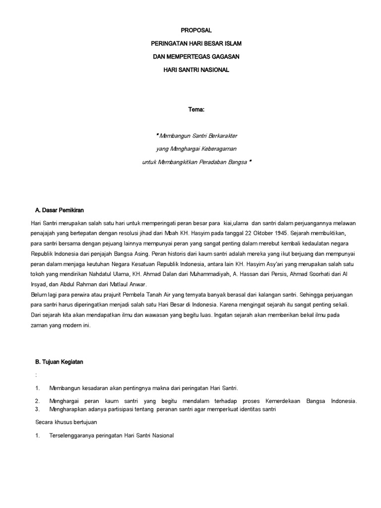 Proposal Peringatan Hari Besar Islam | PDF