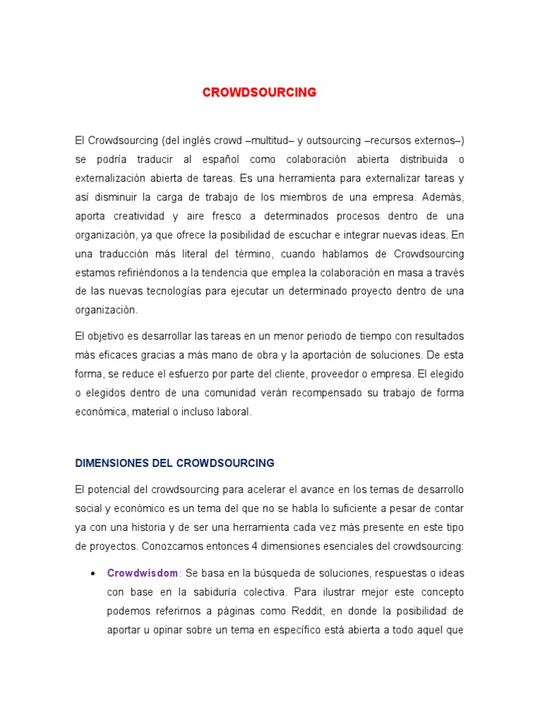 Crowdsourcing | PDF | Crowdsourcing | Economias