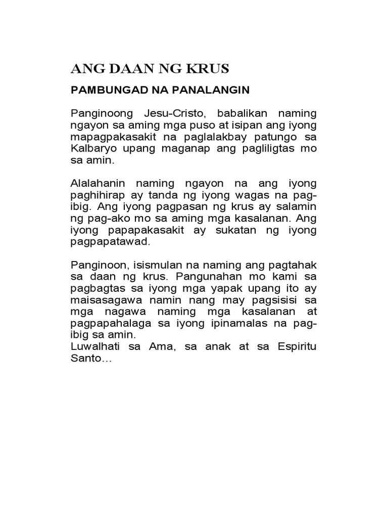 ANG DAAN NG KRUS | PDF