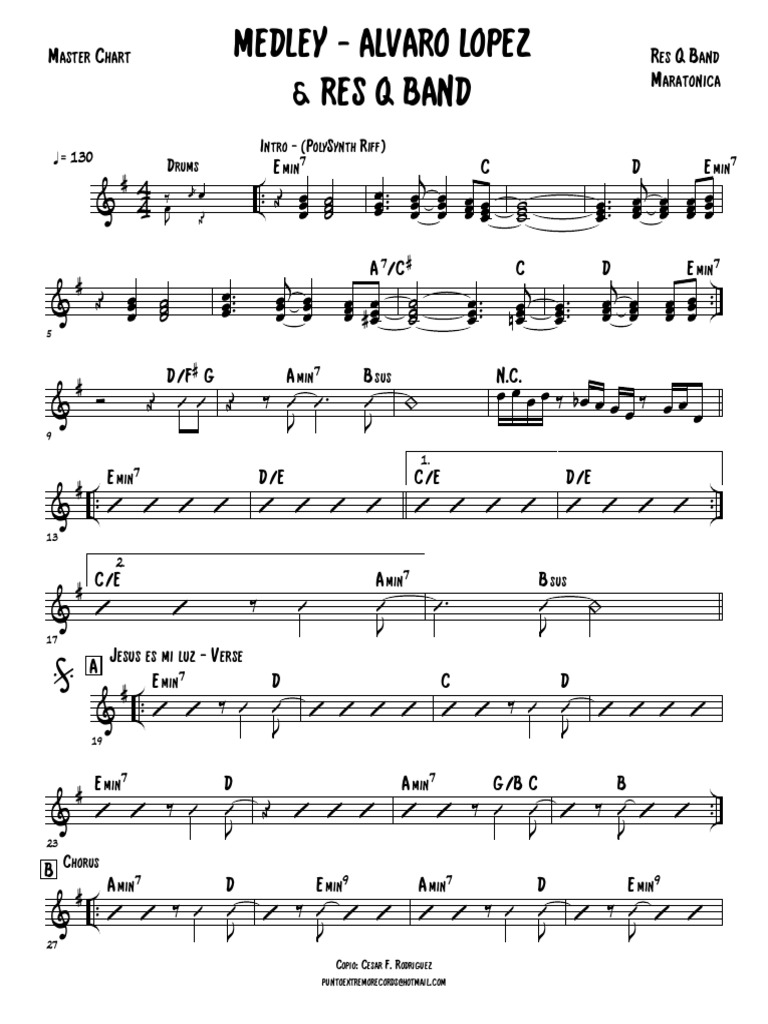 Medley Res Q Band - Master Chart | PDF