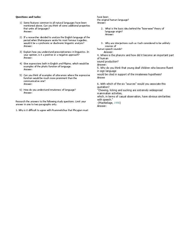 Linguistic Module 1 | Download Free PDF | Linguistics | Cognitive ...