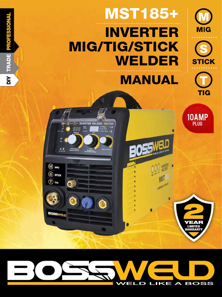 MST185 Bossweld Welder Manual - Jun2021 - LR | PDF