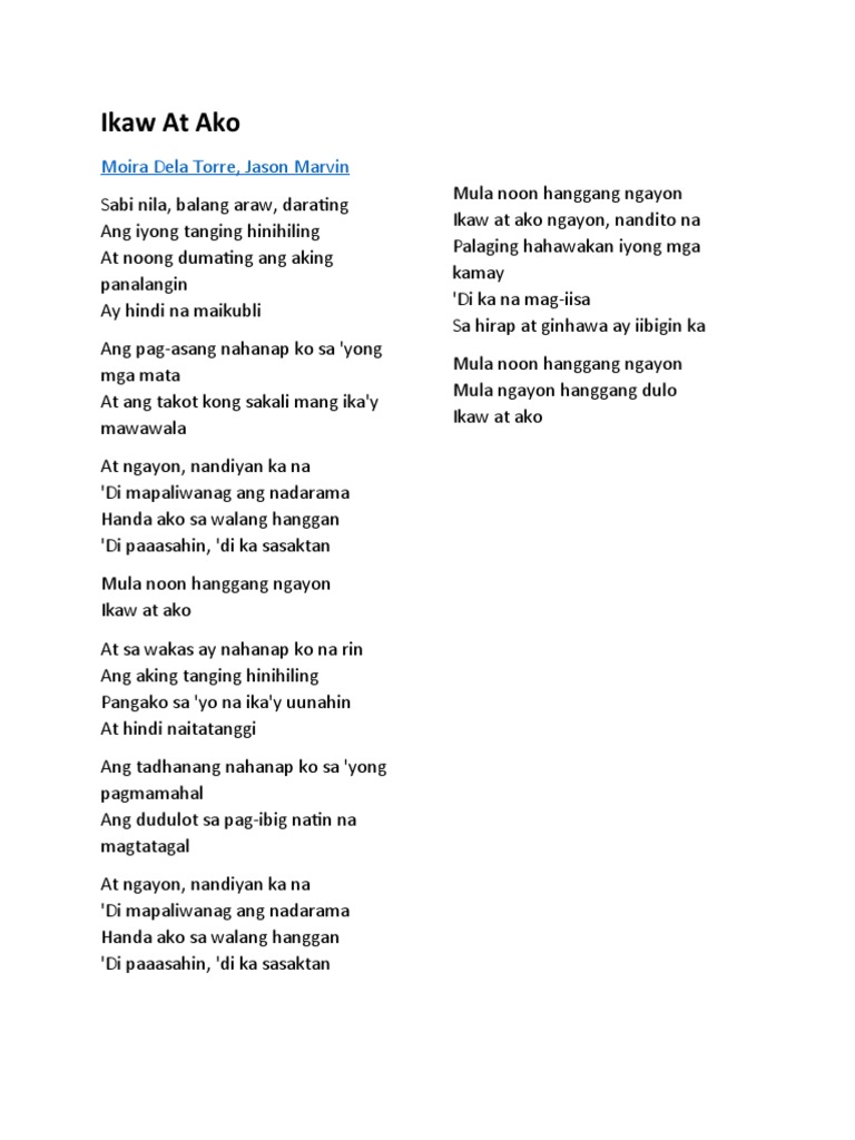 Ikaw at Ako | PDF