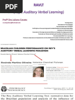 Aula 14 - RAVLT | PDF | Neuropsicologia | Avaliação neuropsicológica