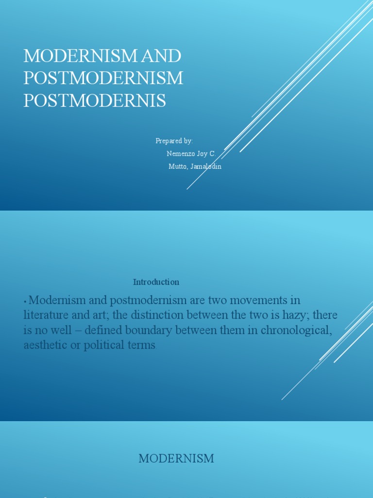 Modernism and Postmodernism Postmodernis | PDF | Postmodernism | Modernism