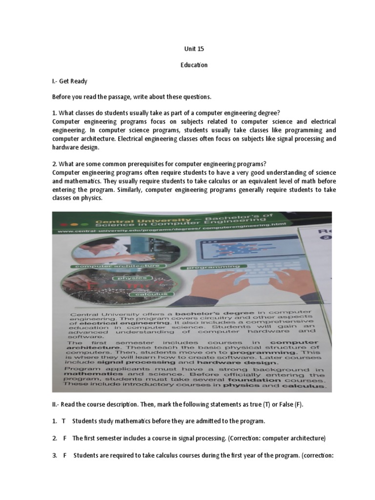 Computer Engineering Course Overview | PDF | Engineering | Computer Engineering