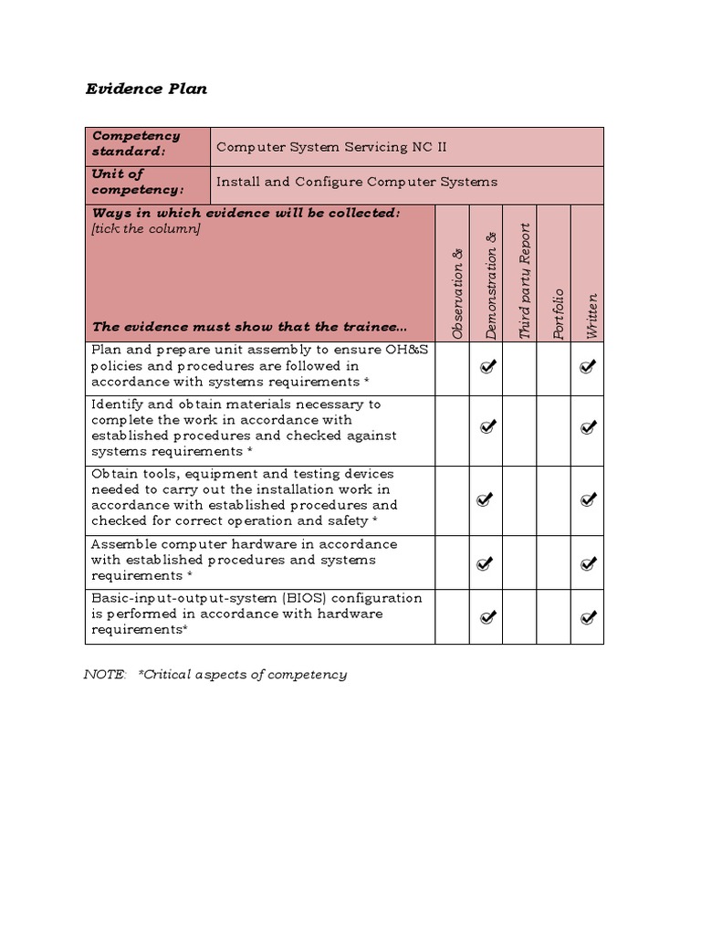 Evidence Plan | PDF | Computers