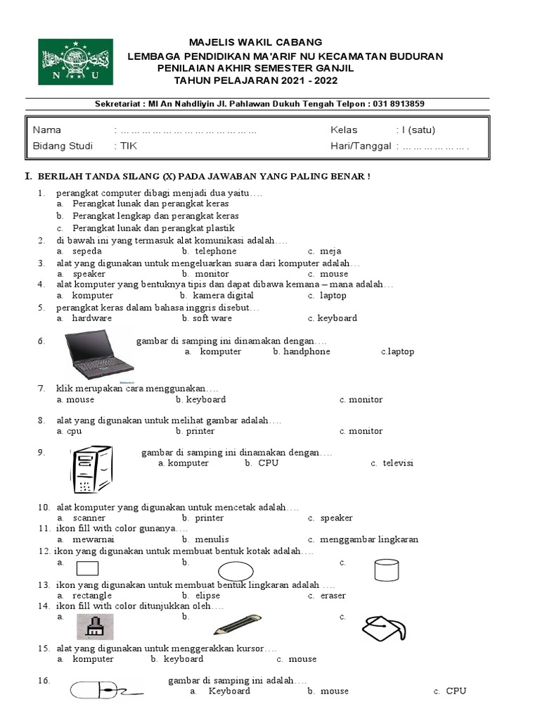 Tik Kelas 1 Oke | PDF