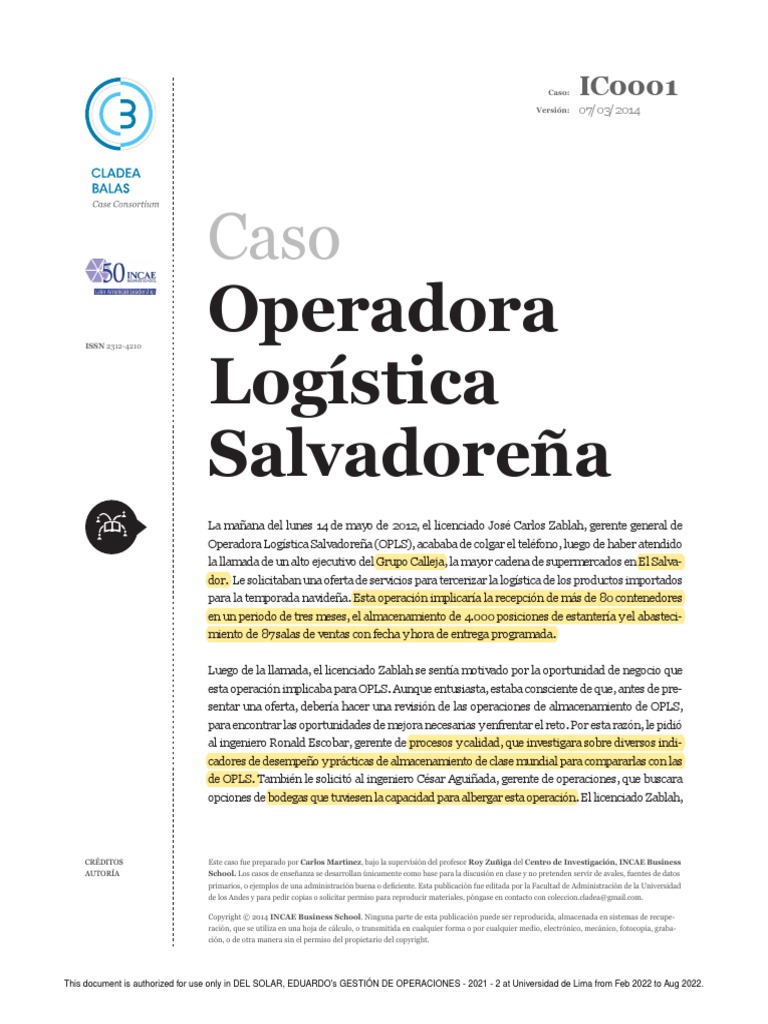 Log Salv... IC0001-PDF-SPA | PDF | Logística | Almacén