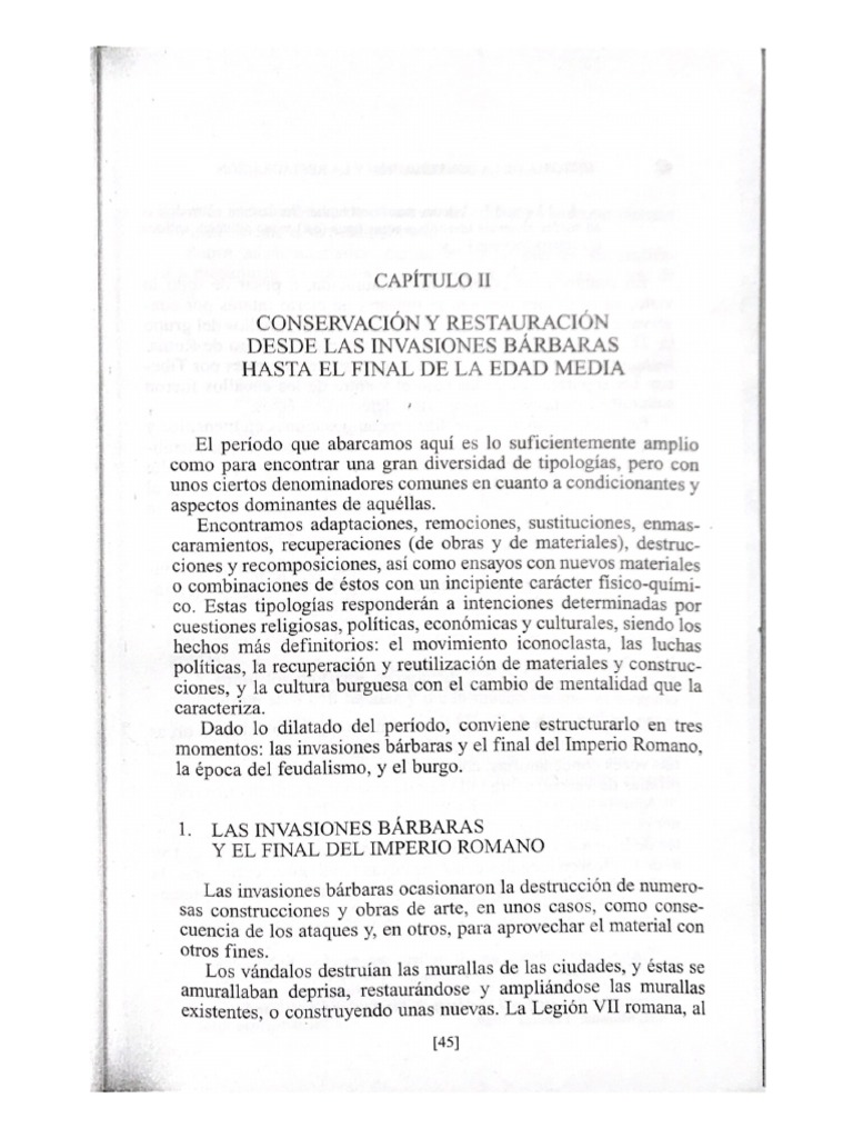 Cap. 2 Conservacion y Restauracion | PDF