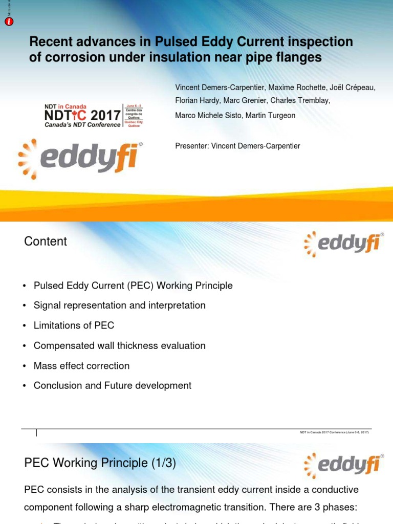 Pulsed Eddy Current Download Free Pdf Nondestructive Testing Pipe Fluid Conveyance 