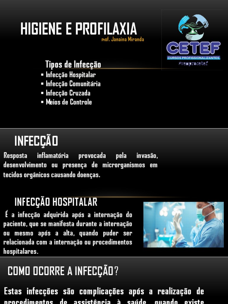 Higiene e Profilaxia de Infecções Hospitalares: Classificações, Métodos ...