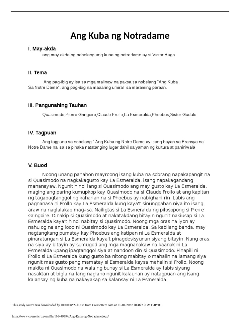 Ang Kuba NG Notradame | PDF