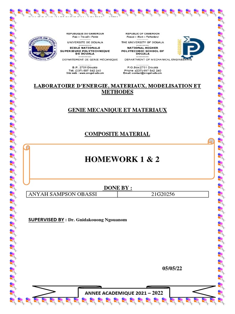 Composite Materials Homework | PDF | Fibers | Young's Modulus