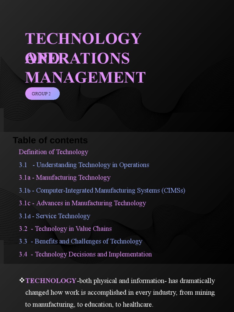 Tech and Operations MNGMT | PDF | Customer Relationship Management ...